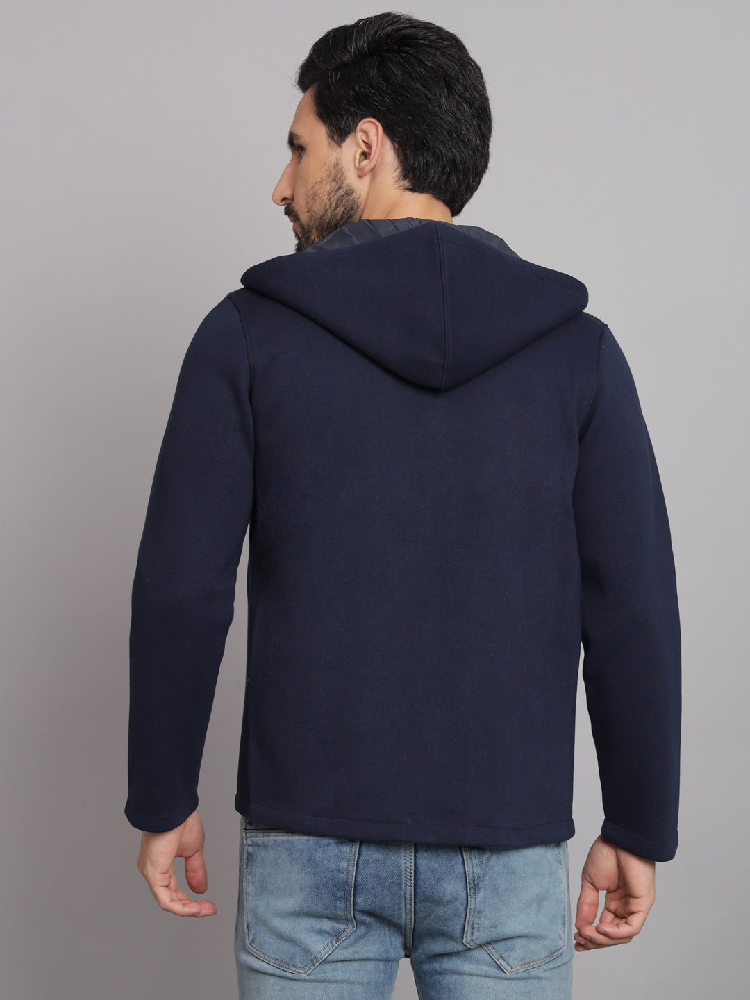 Men Navy Blue Jacket