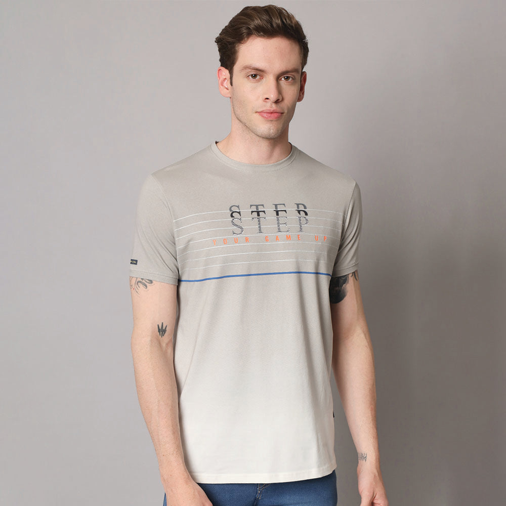 Clody Gray Round Neck T-shirt